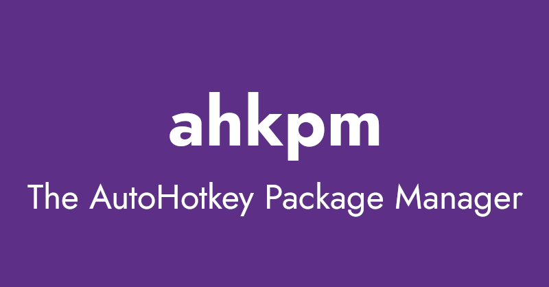 Packages - ahkpm